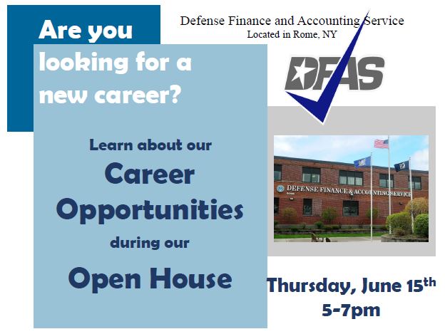Defense Finance and Accounting Service (DFAS) Career Opportunities Open House June 15, 2023 ...